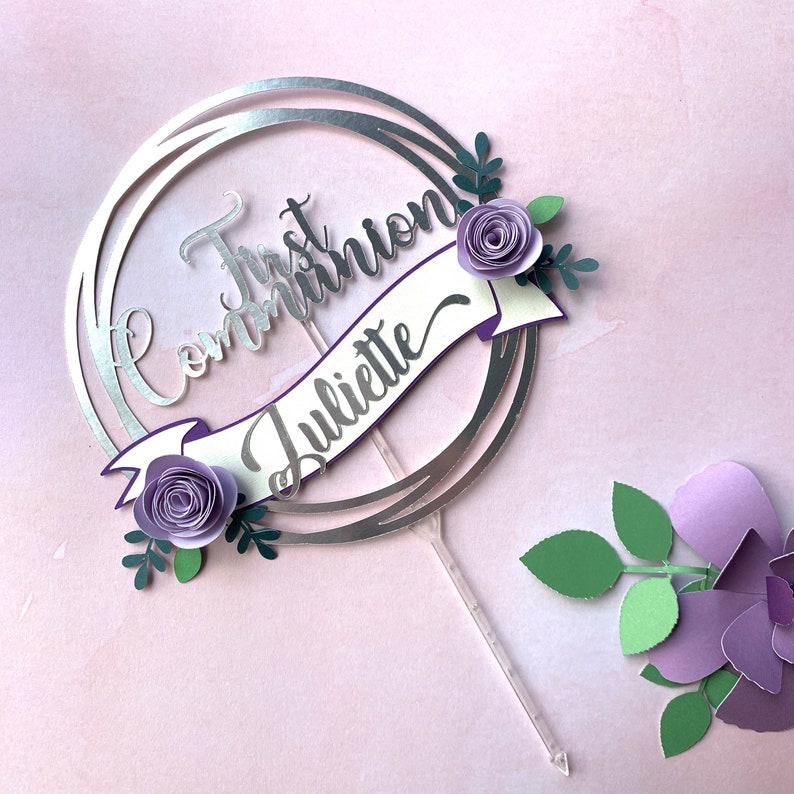 Personalized Welcome Home Cake Topper: Metallic Cardstock With Paper ...