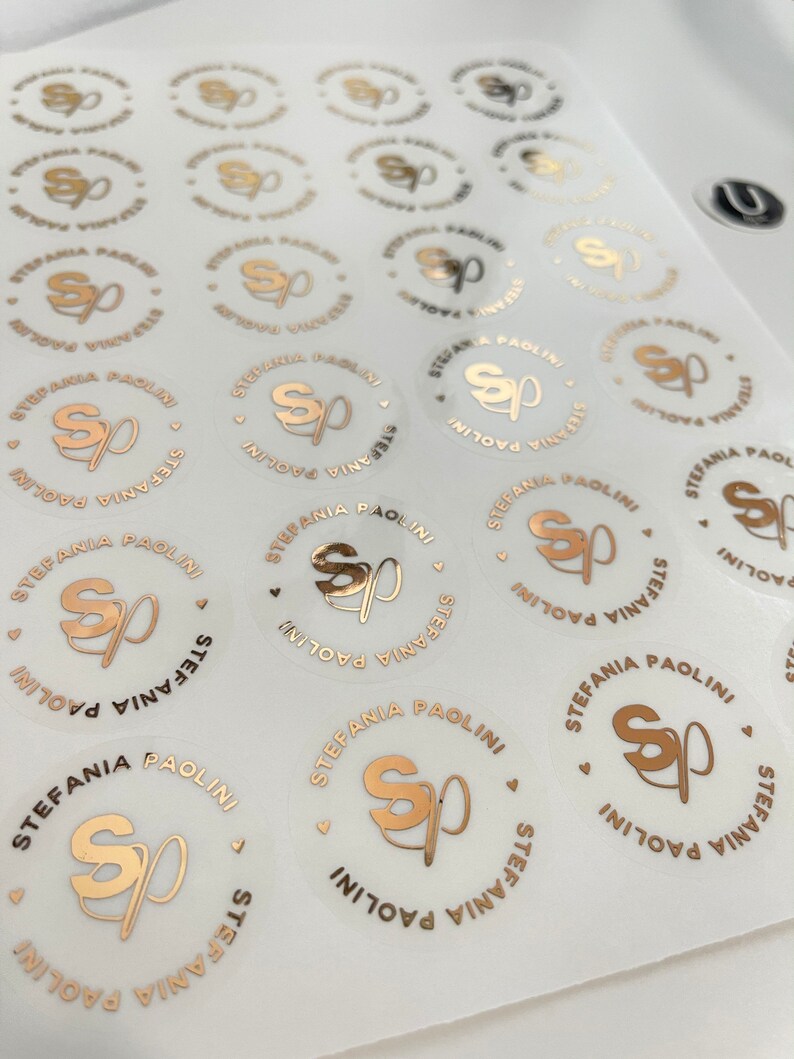 Real Foil Round Stickers Personalized Round Labels Perfect - Etsy