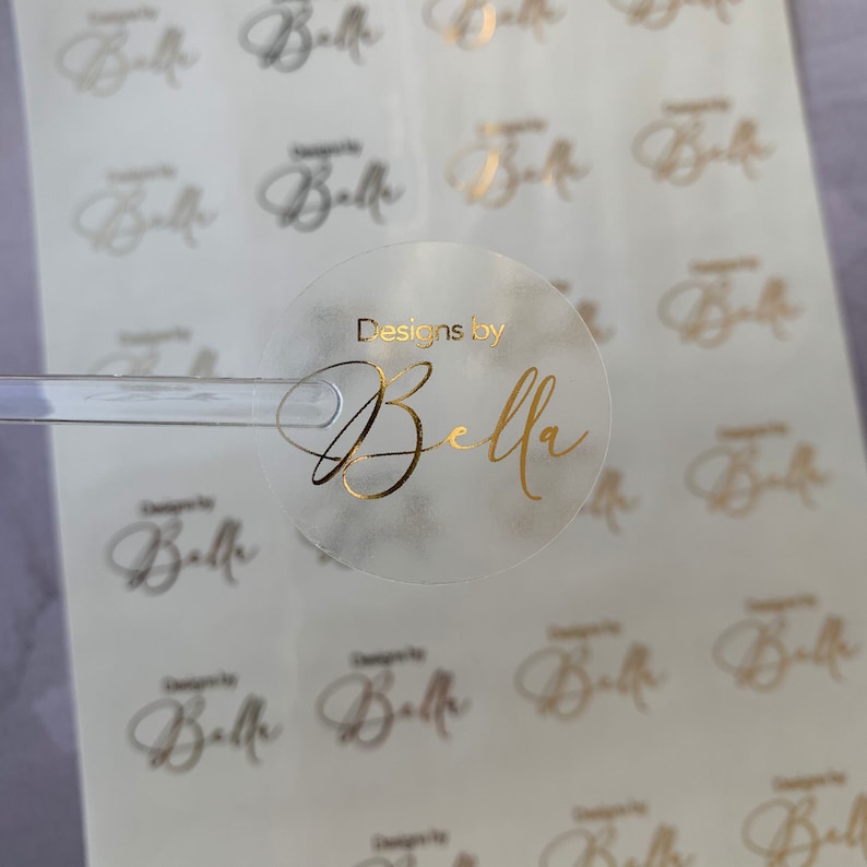 Real Foil Round Stickers: Personalized Logo Labels - Etsy
