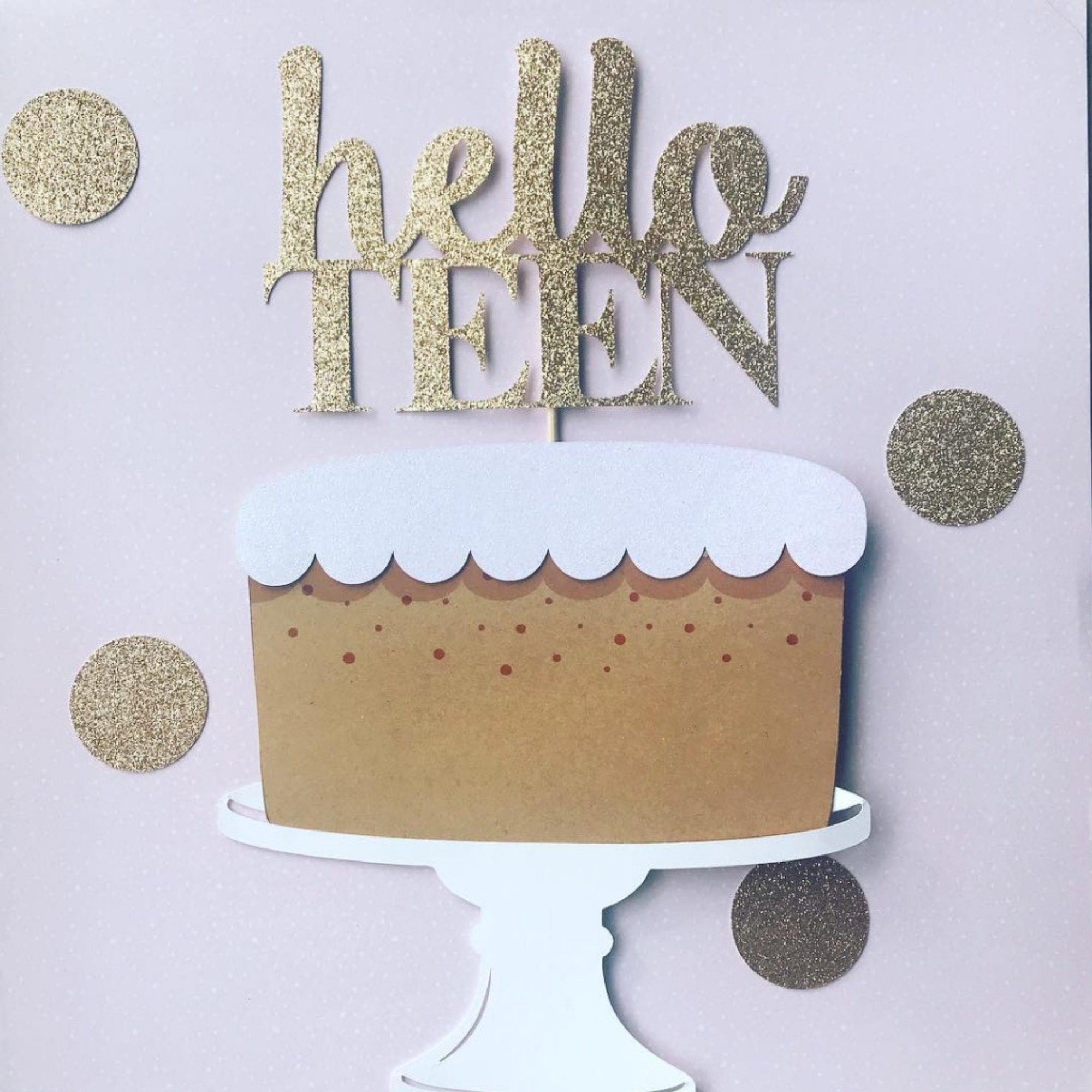 Hello Teen Cake Topper is Kate Spade Inspired, With Black and White ...