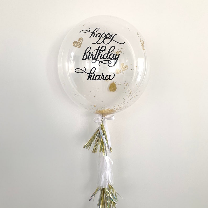 Custom Clear Ballon With Glitter Confetti Ideal for a Nice | Etsy
