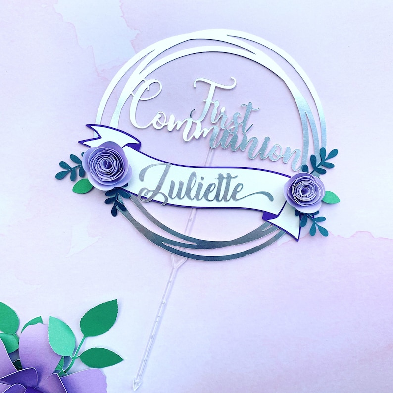 Personalized Welcome Home Cake Topper: Metallic Cardstock With Paper ...