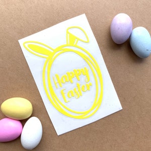 Happy Easter Vinyl Decal, Pastel Colors Labels, Easter Stickers - Etsy