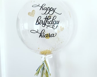 Custom Clear Ballon With Glitter Confetti Ideal for a Nice | Etsy