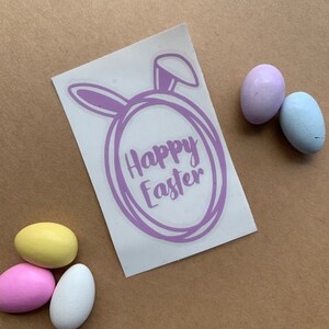 Happy Easter Vinyl Decal, Pastel Colors Labels, Easter Stickers - Etsy