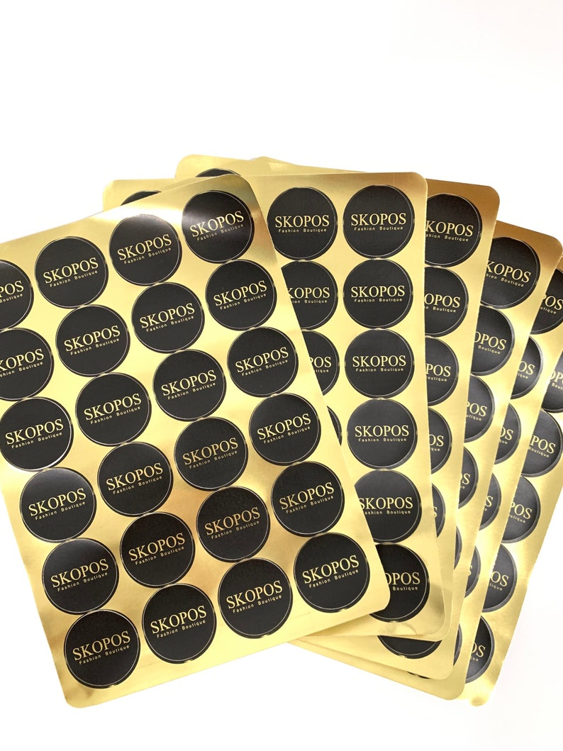 Custom Gold Stickers Personalized Labels Perfect for | Etsy