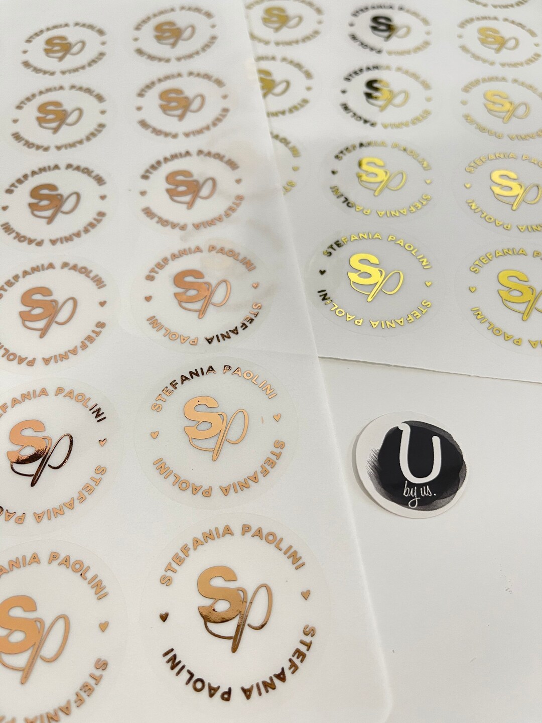 Real Foil Round Stickers Personalized Round Labels Perfect - Etsy