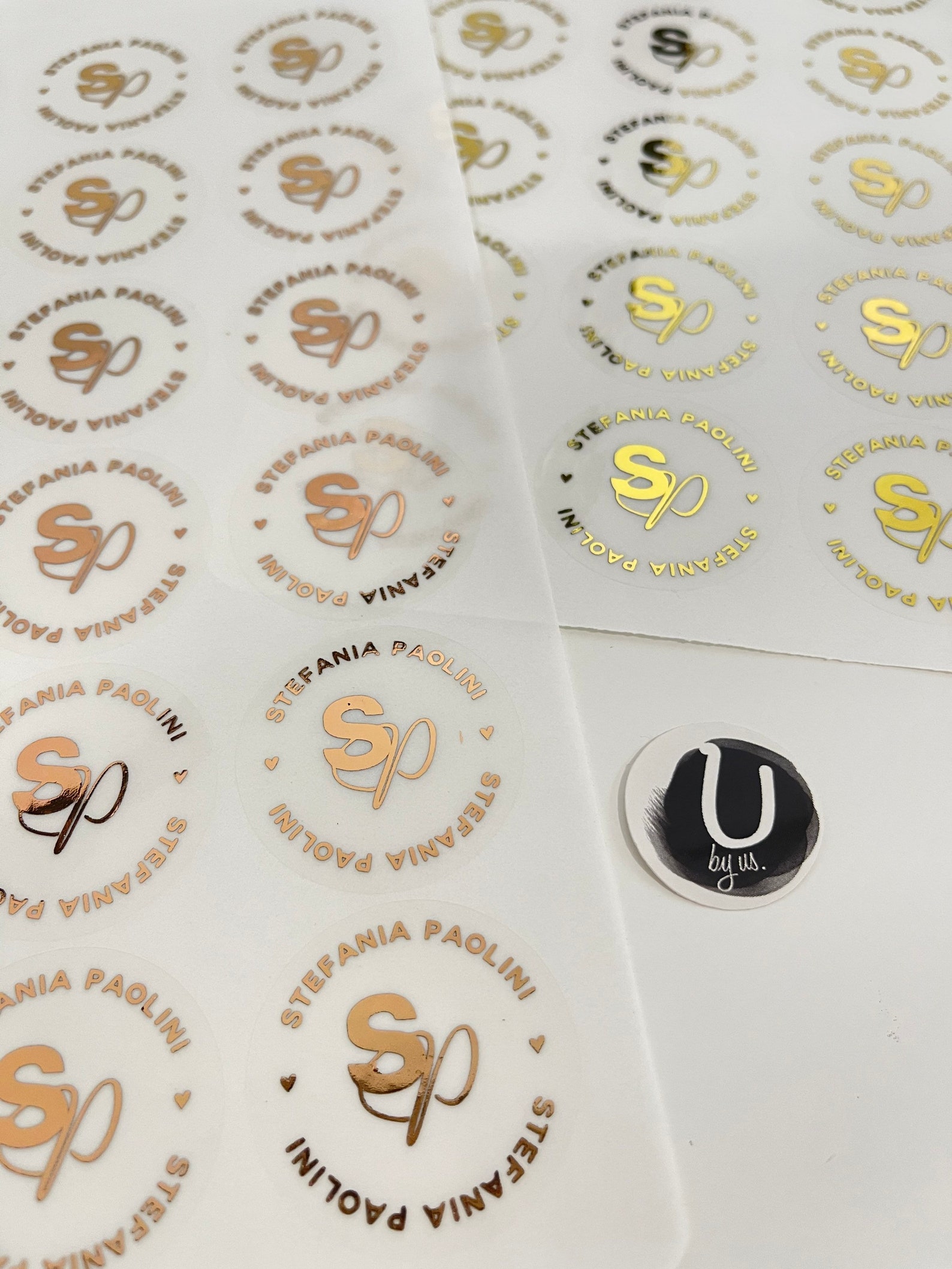Real Foil Round Stickers Personalized Round Labels Perfect | Etsy