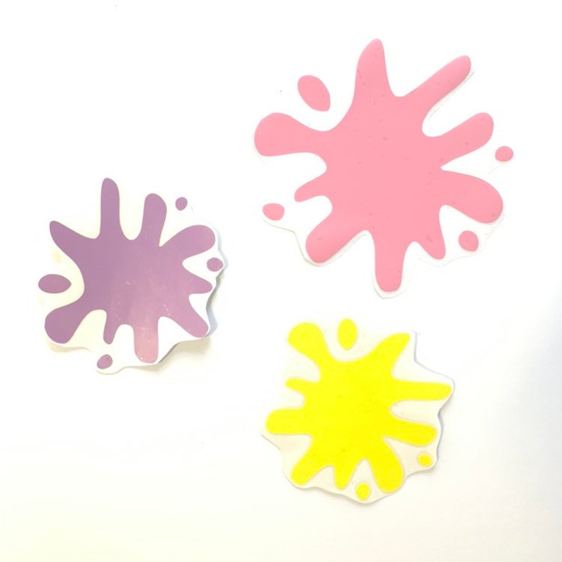 Paint Splattered Decal Paint Splattered Cut Out Perfecr for a | Etsy