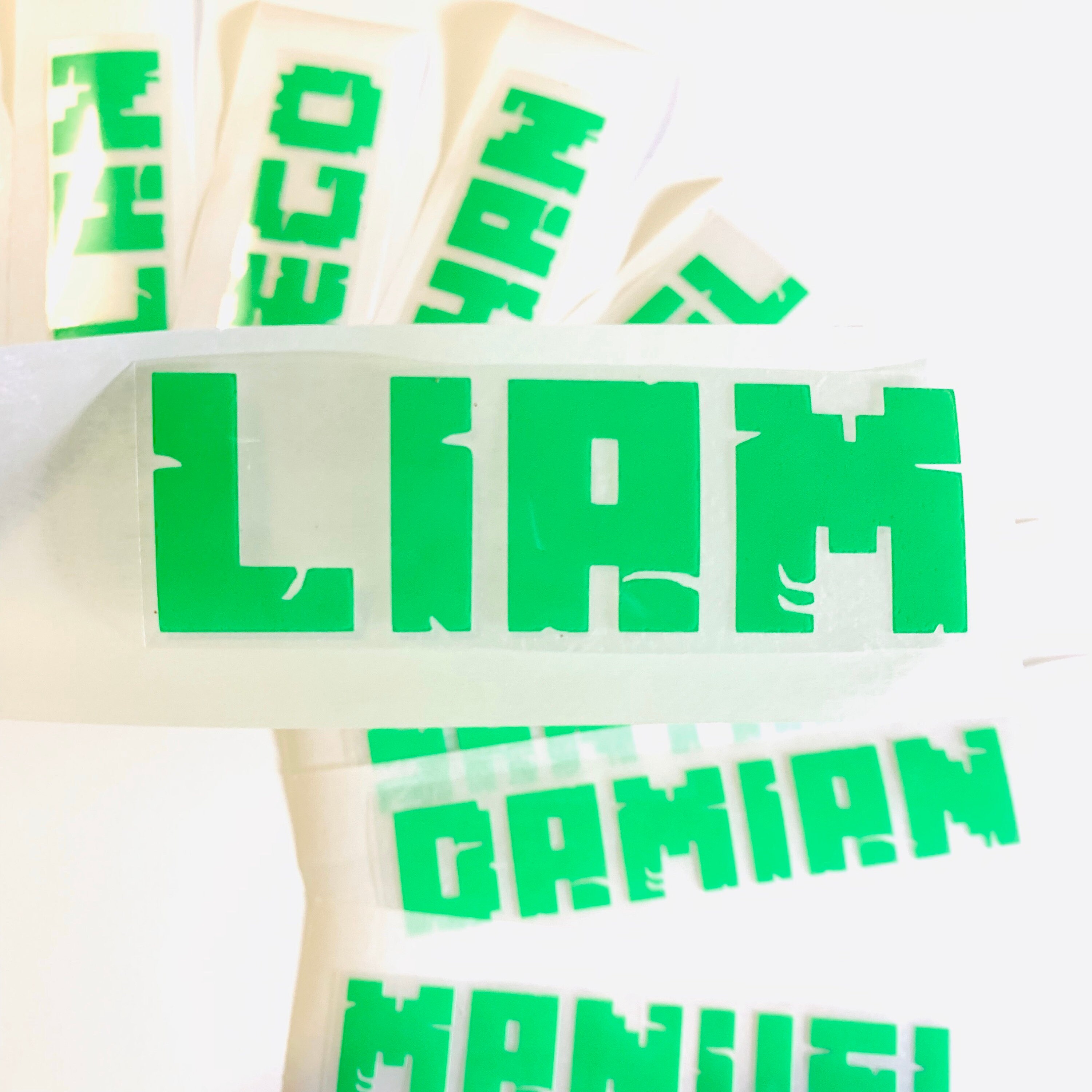 DIY Iron-on Name Decal . Perfect for a Birthday Boy Pixel - Etsy