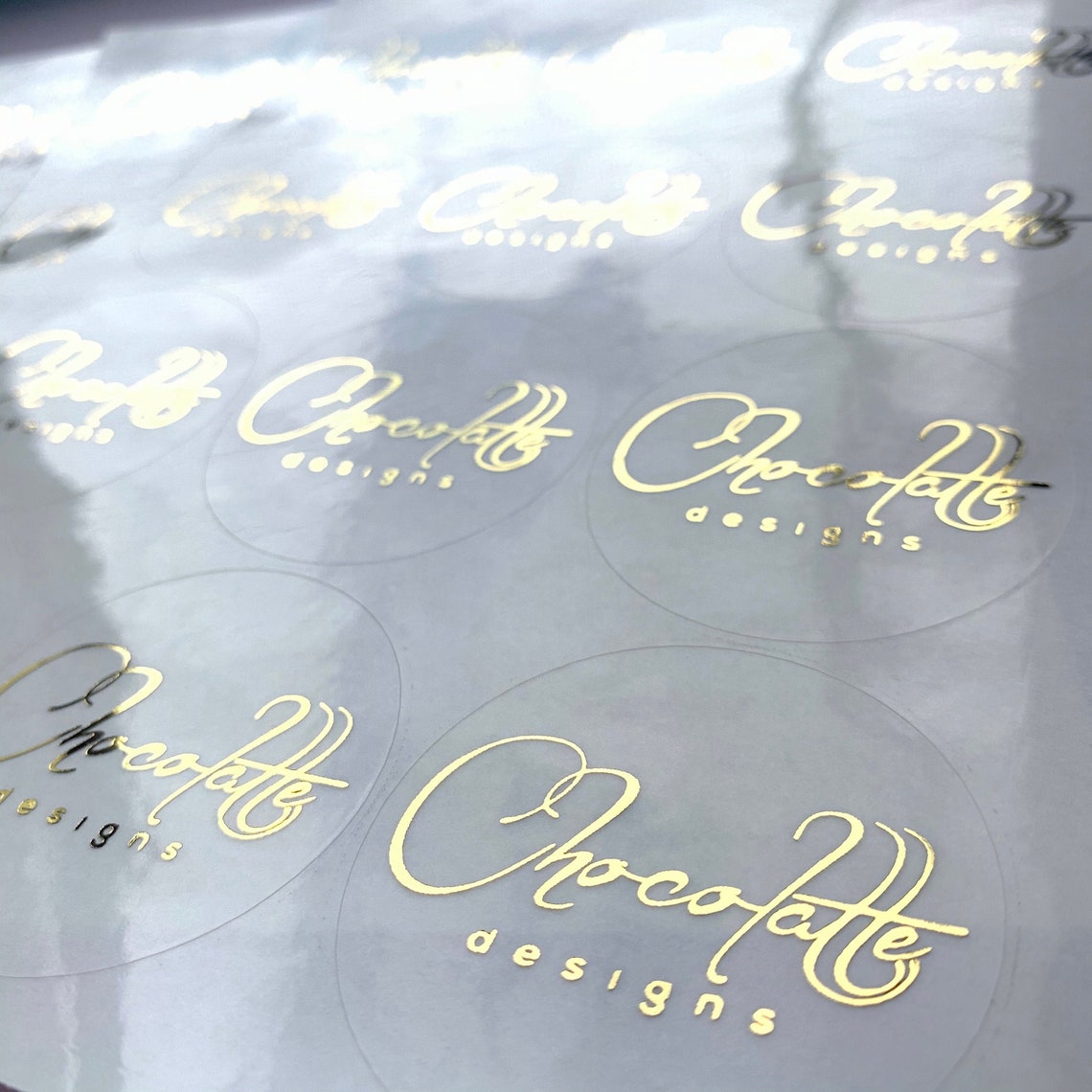 Real Foil Round Stickers Personalized Round Labels Perfect | Etsy