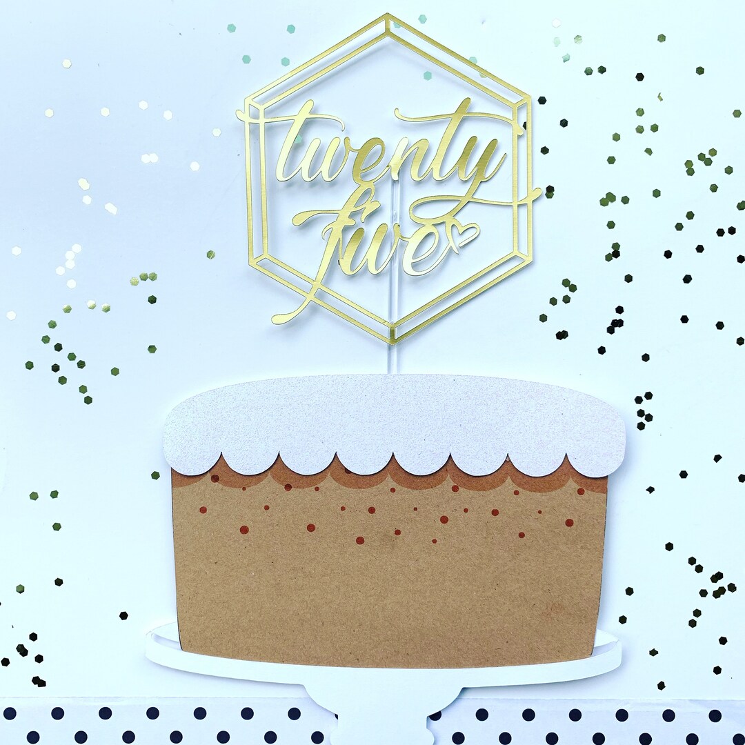 Twenty Five Cake Topper Perfect for a Black and White Party | Custom ...