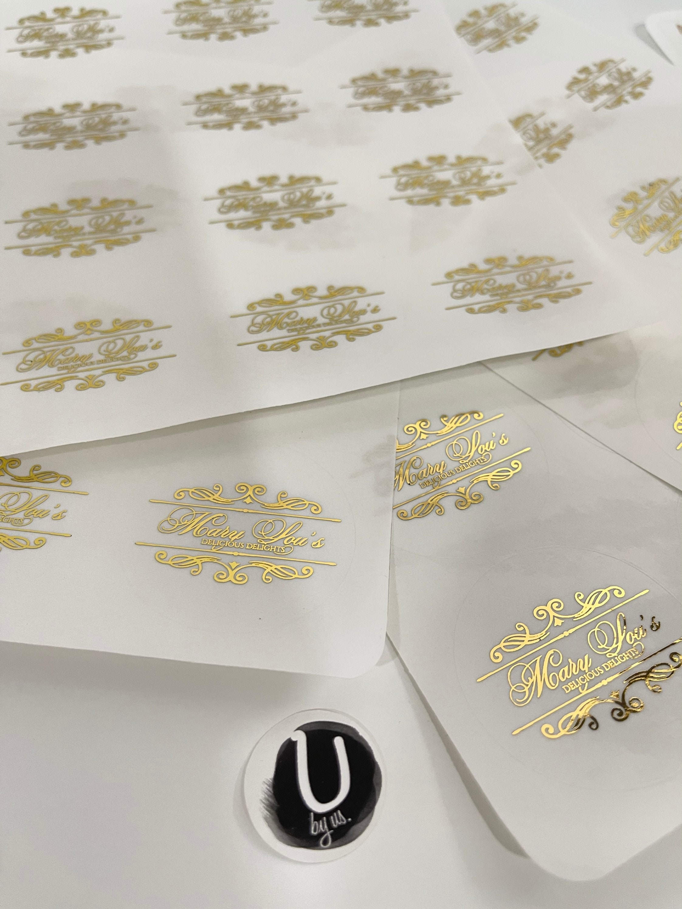 Real Foil Oval Stickers Personalized Round Labels Perfect - Etsy