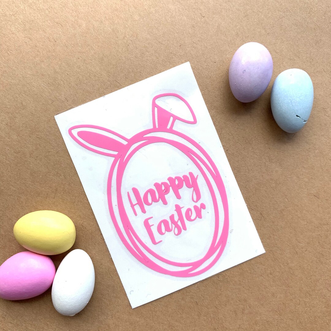 Happy Easter Vinyl Decal, Pastel Colors Labels, Easter Stickers - Etsy