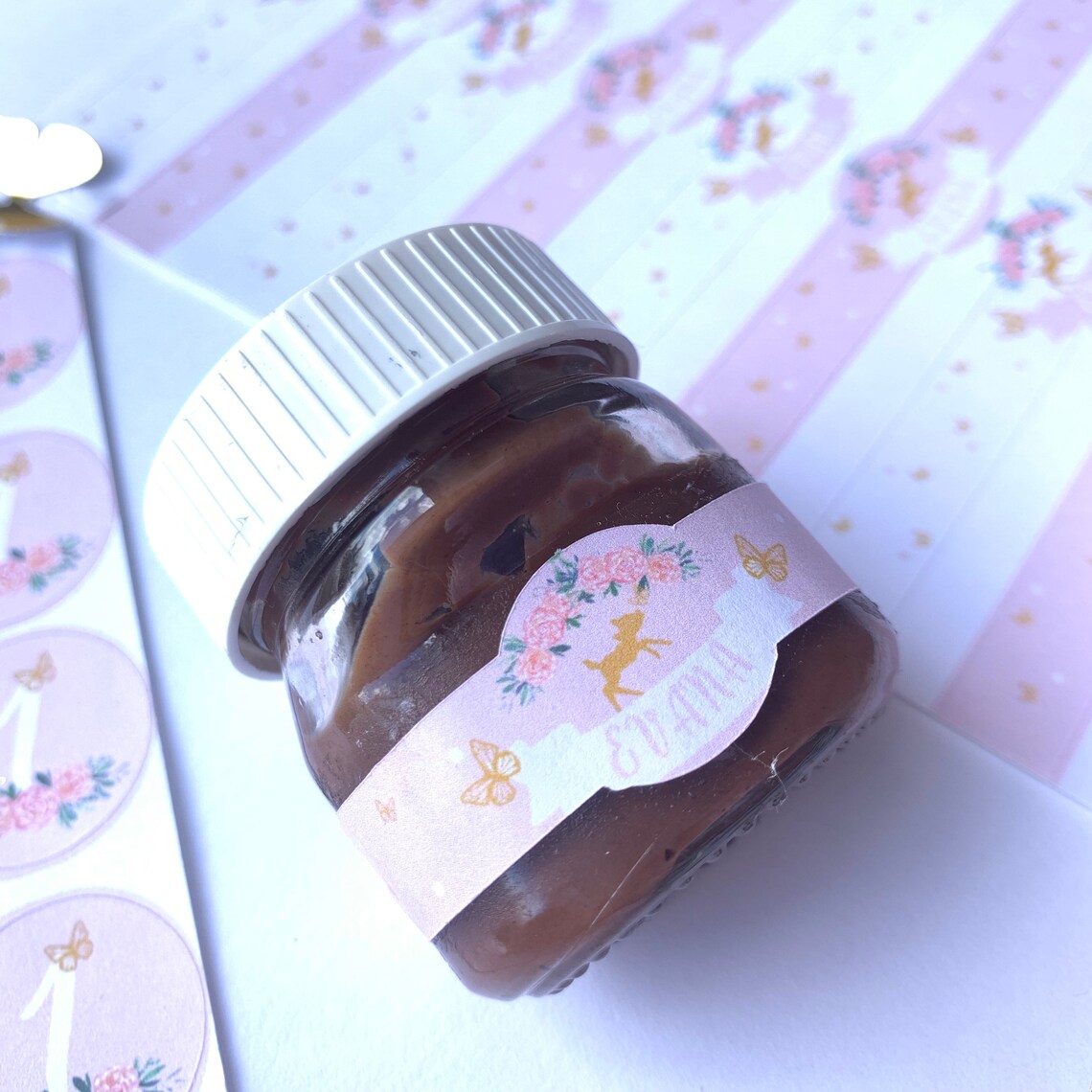 Mini Nutella Labels Bambi Party Nutella Labels Nutella | Etsy