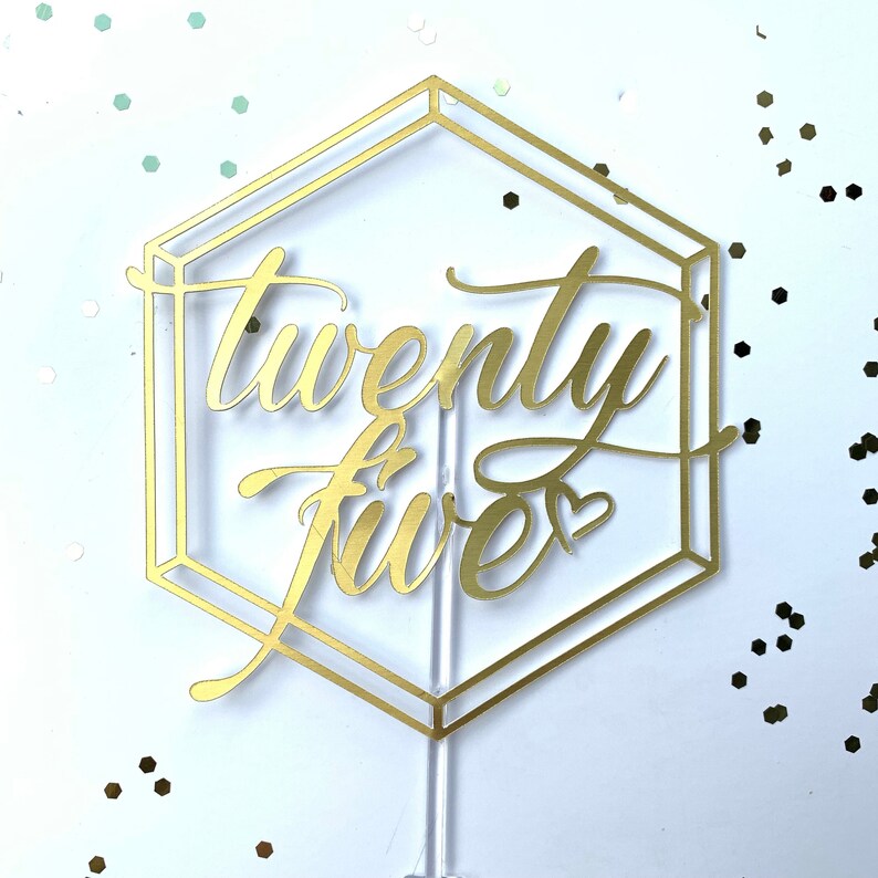 Twenty Five Cake Topper Perfect for a Black and White Party - Etsy UK