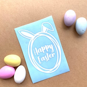 Happy Easter Vinyl Decal, Pastel Colors Labels, Easter Stickers - Etsy