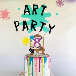 Painting Cake Topper, Art Cake Topper Perfect for a Painting Party ...