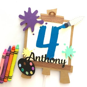 Painting Cake Topper, Art Cake Topper Perfect for a Painting Party ...