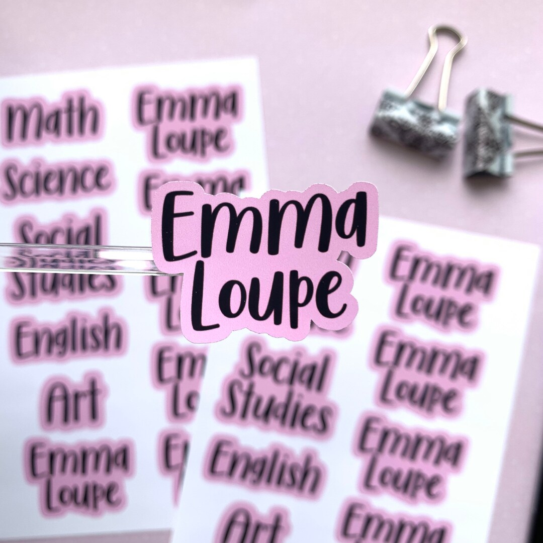 Custom School Subject Stickers Ready to Place on Your Back to School ...