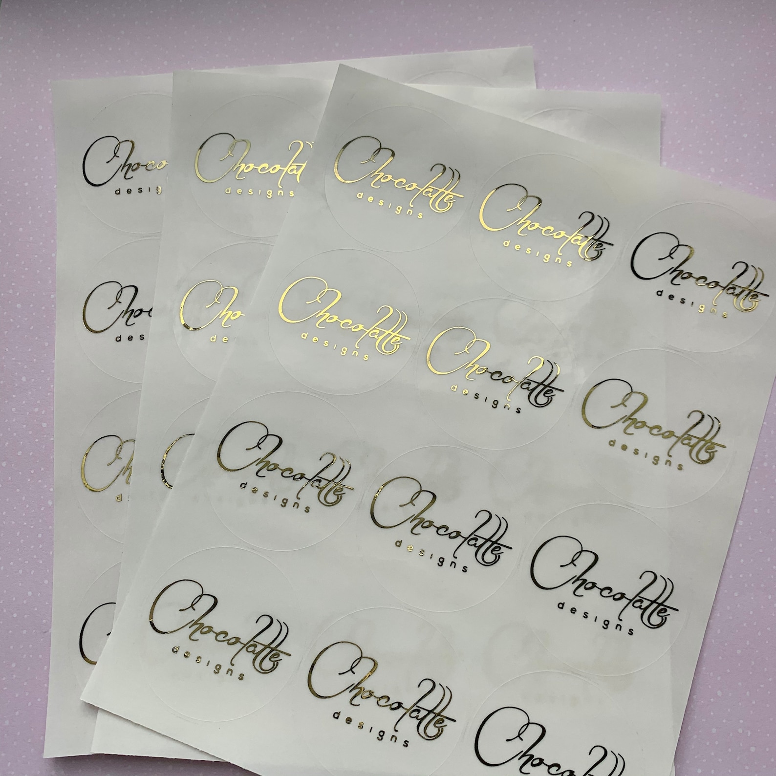 Real Foil Round Stickers: Personalized Logo Labels - Etsy