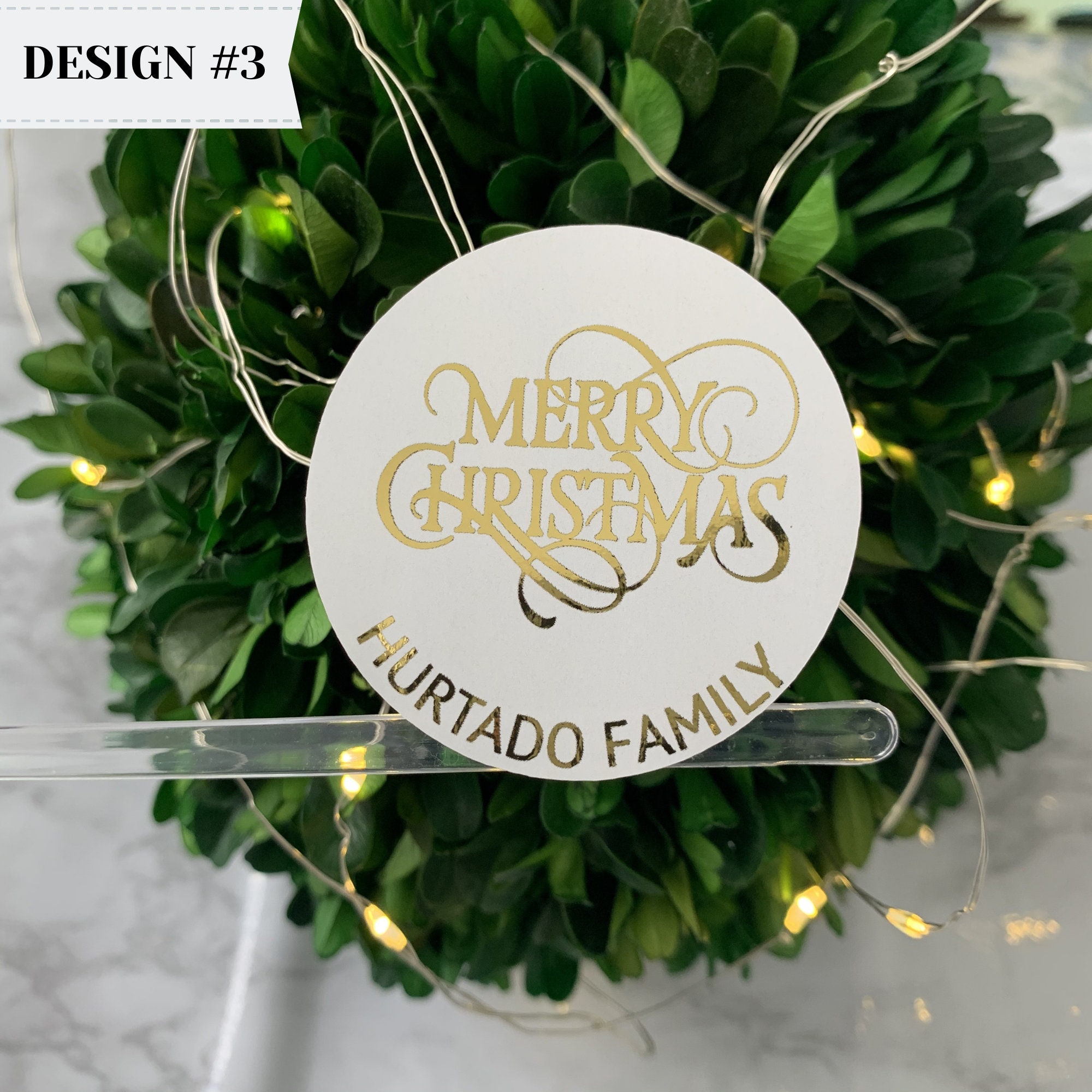 Foiled Christmas Tags, Custom Gift Labels, Merry Christmas Foil Gift ...