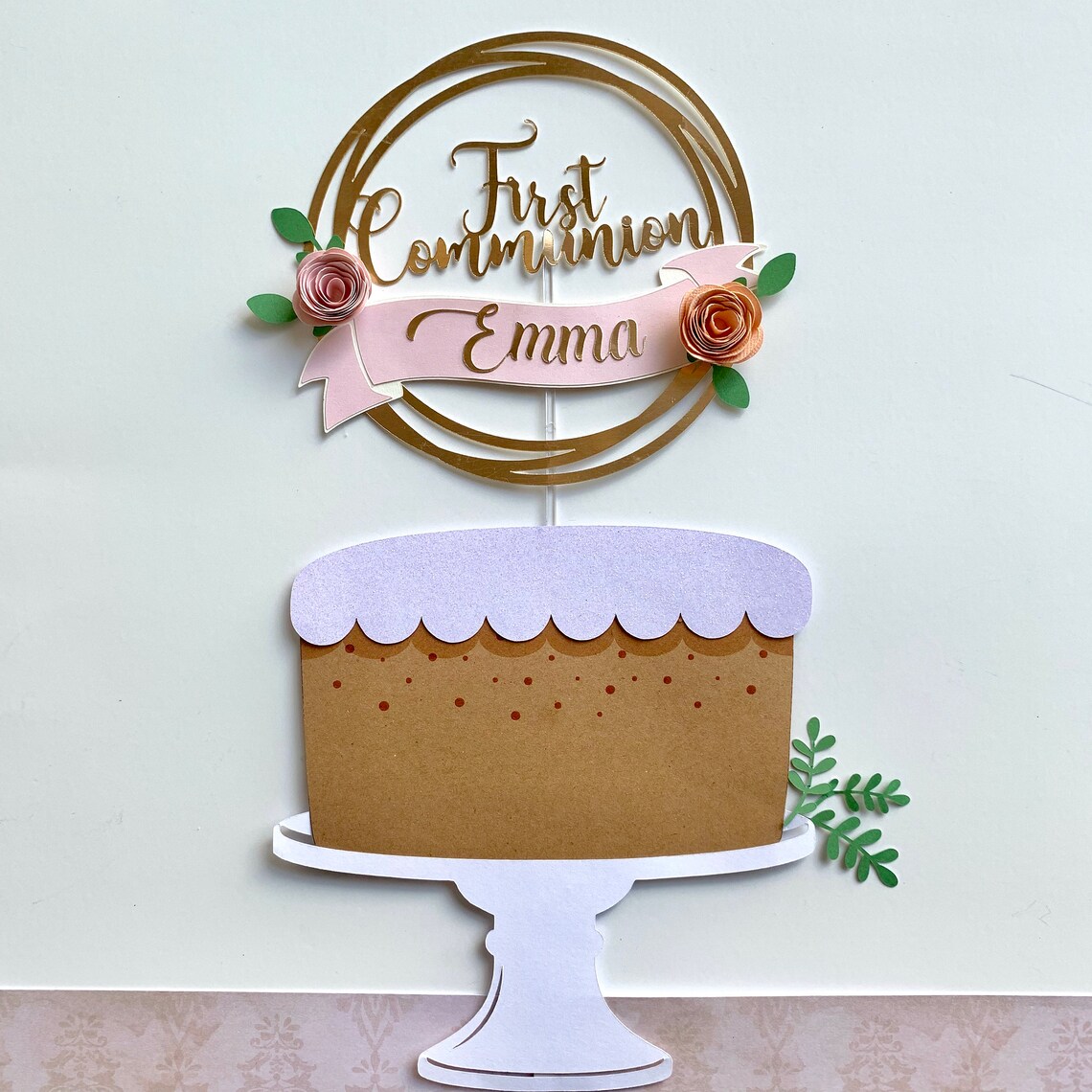 Personalized Welcome Home Cake Topper: Metallic Cardstock With Paper ...