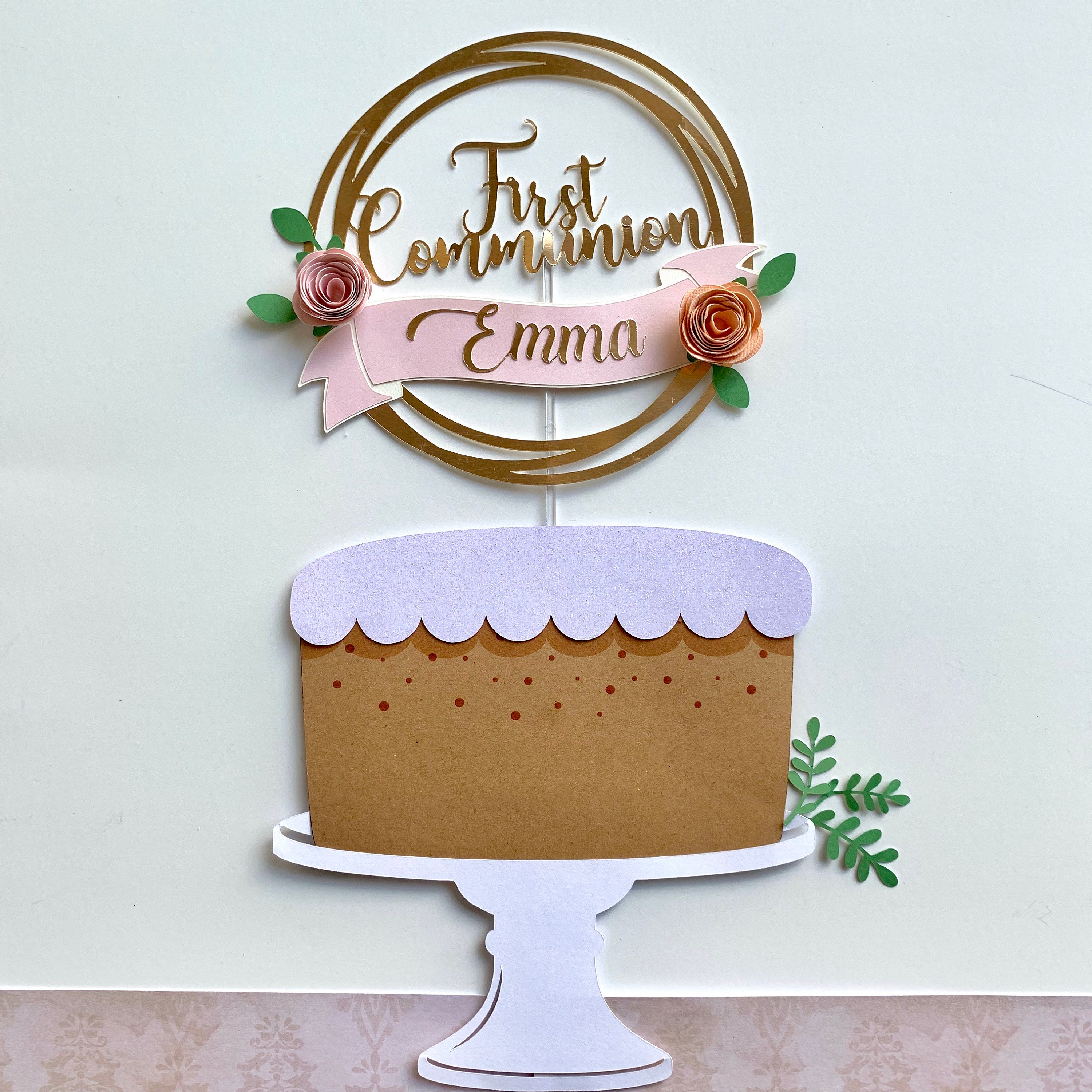 Personalized Welcome Home Cake Topper: Metallic Cardstock With Paper ...