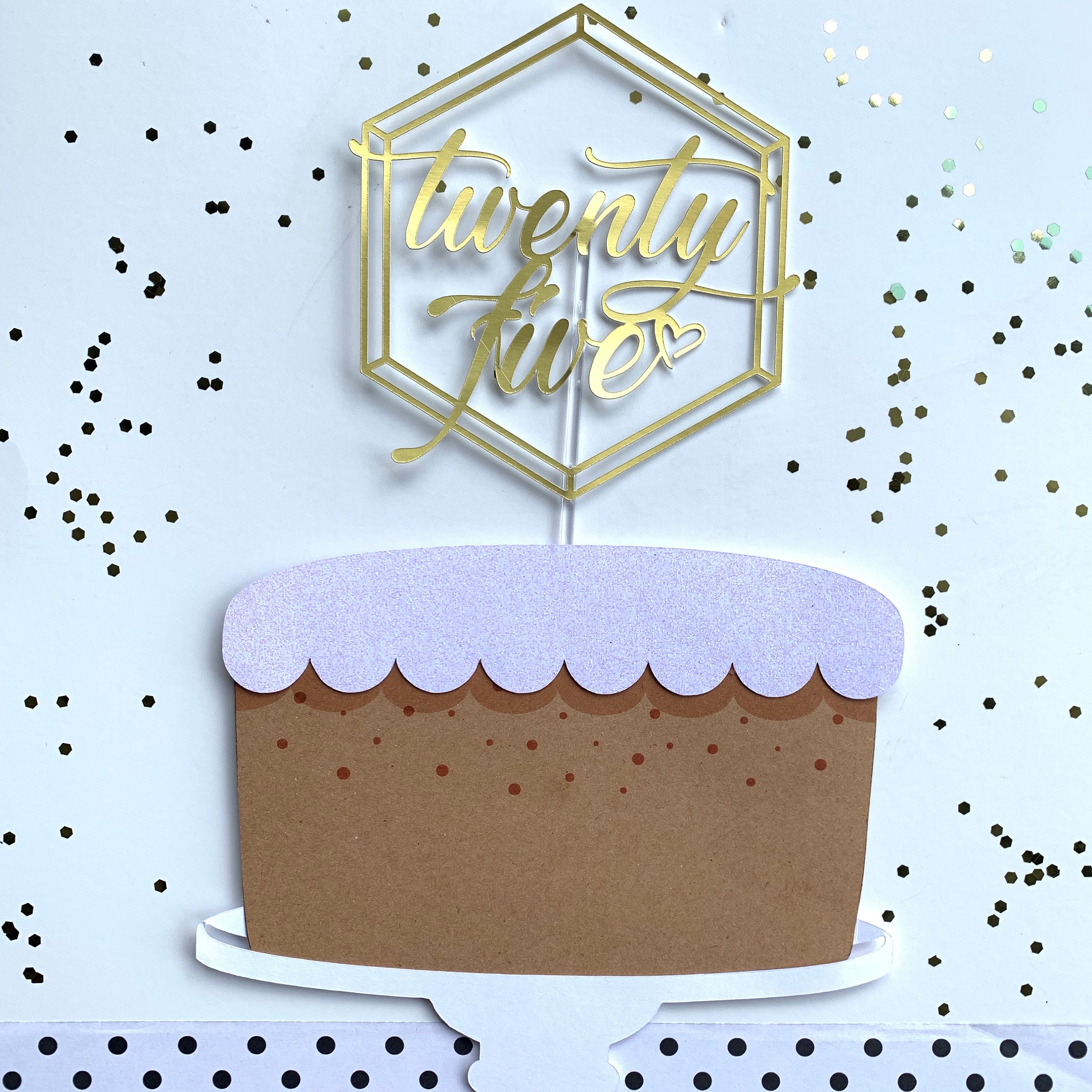 Twenty Five Cake Topper Perfect for a Black and White Party | Etsy