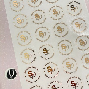 Real Foil Round Stickers Personalized Round Labels Perfect - Etsy
