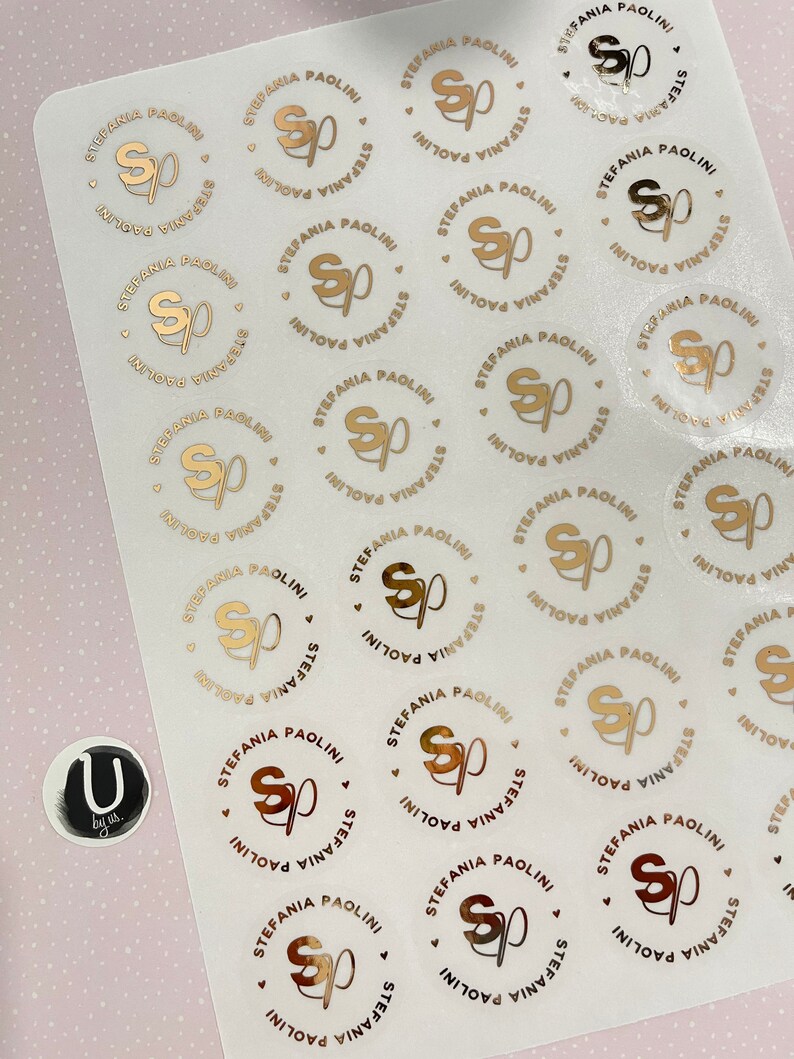 Real Foil Round Stickers Personalized Round Labels Perfect - Etsy