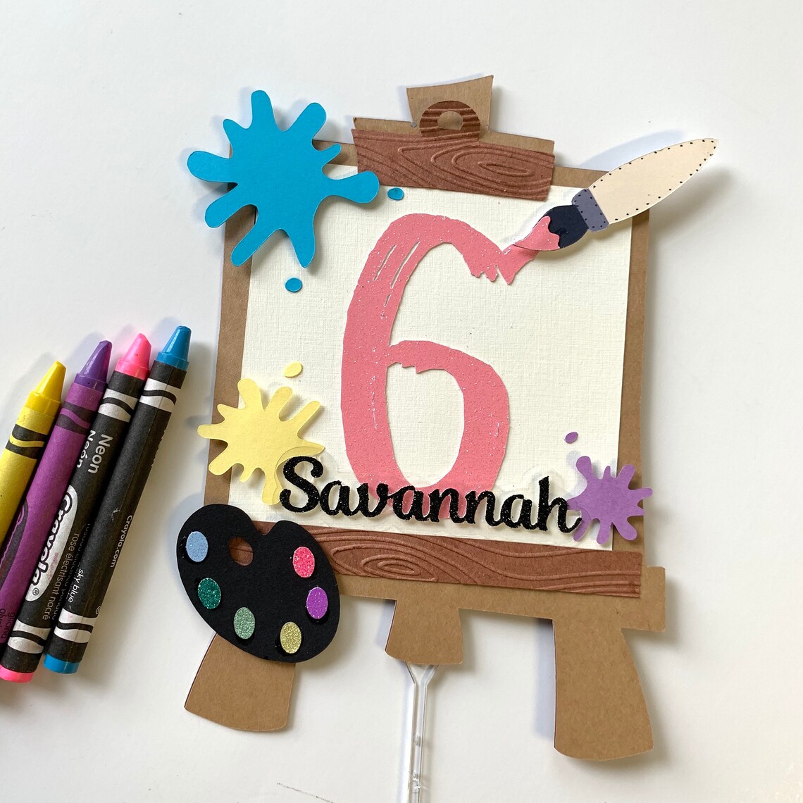 Painting Cake Topper Art Cake Topper Perfect for a Painting | Etsy