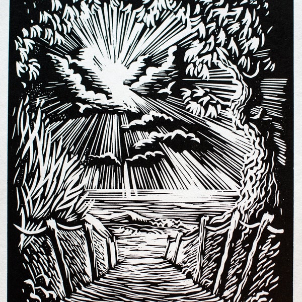 Lino Print Art - Etsy UK