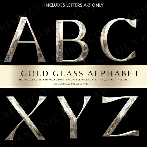 Glass Letters - Etsy