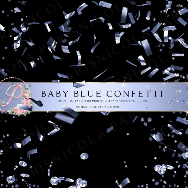 Blue Confetti - Etsy