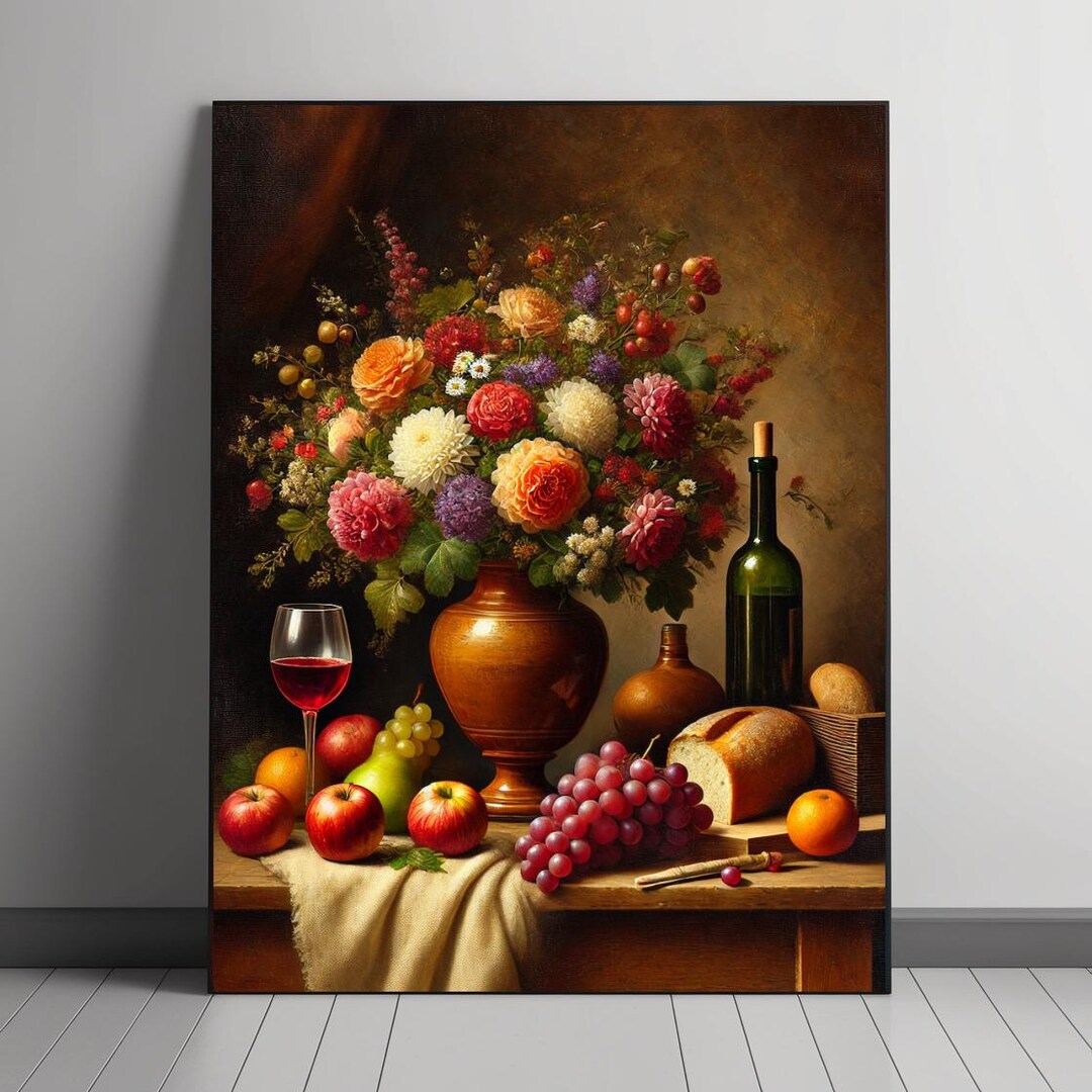 Still Life Digital Art Print | Ai-generated Wall Art | Instant Download ...