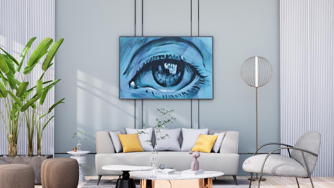 Blue Eye Abstract Art Print: Modern Wall Decor (instant Download) - Etsy