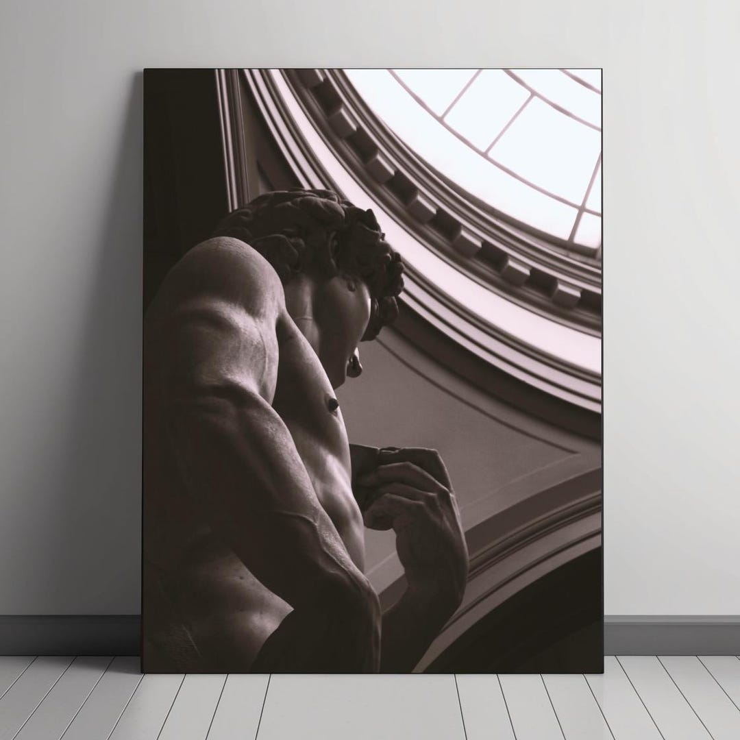 Classical Art Print of David Statue in Sepia Tones – Renaissance ...