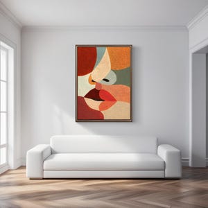 Abstract Geometric Face Art - Modern Digital Painting, Cubist Portrait ...