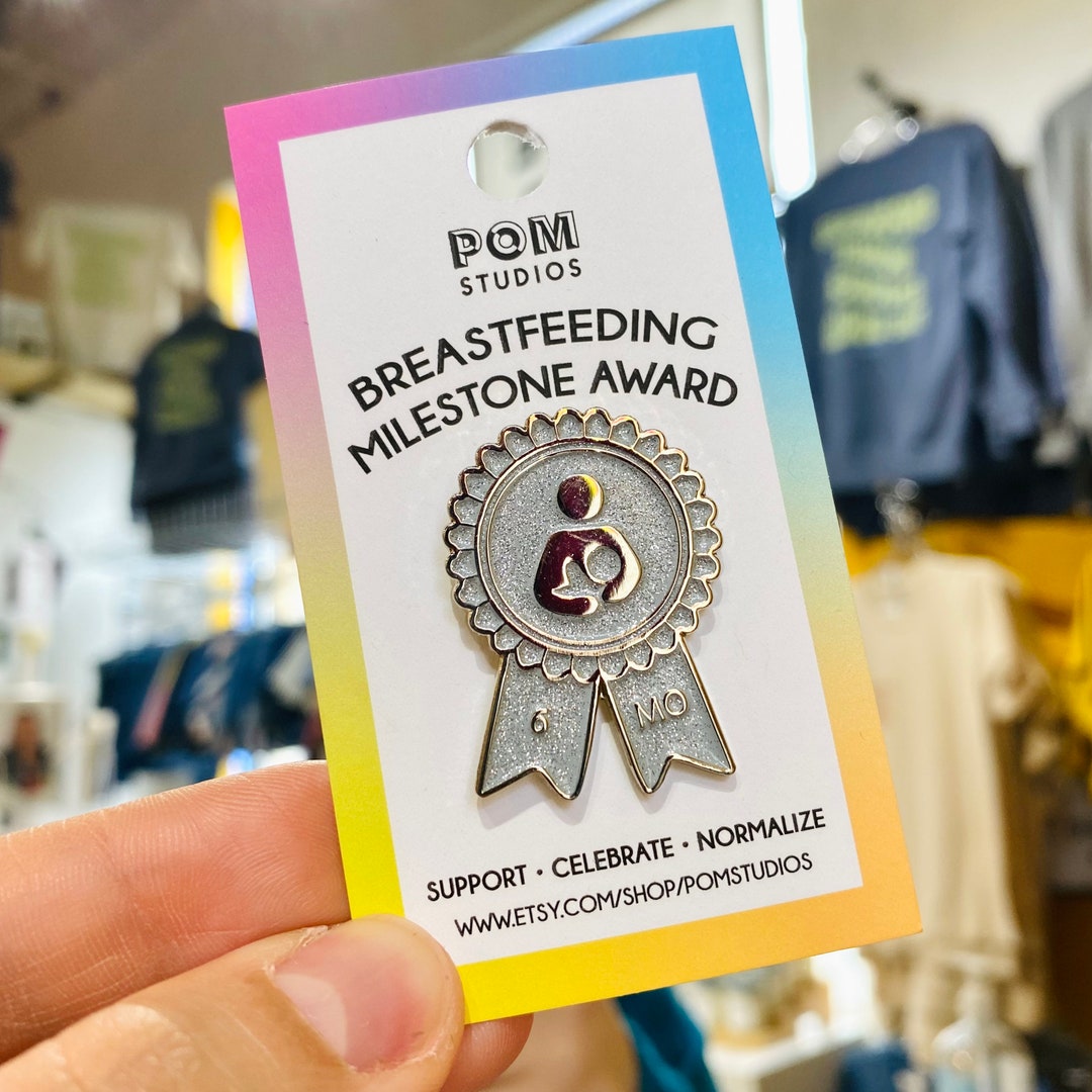 Breastfeeding Milestone Award Enamel Pin - 6 Months - Etsy