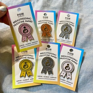 Breastfeeding Milestone Award Enamel Pin - 1 Year - Etsy