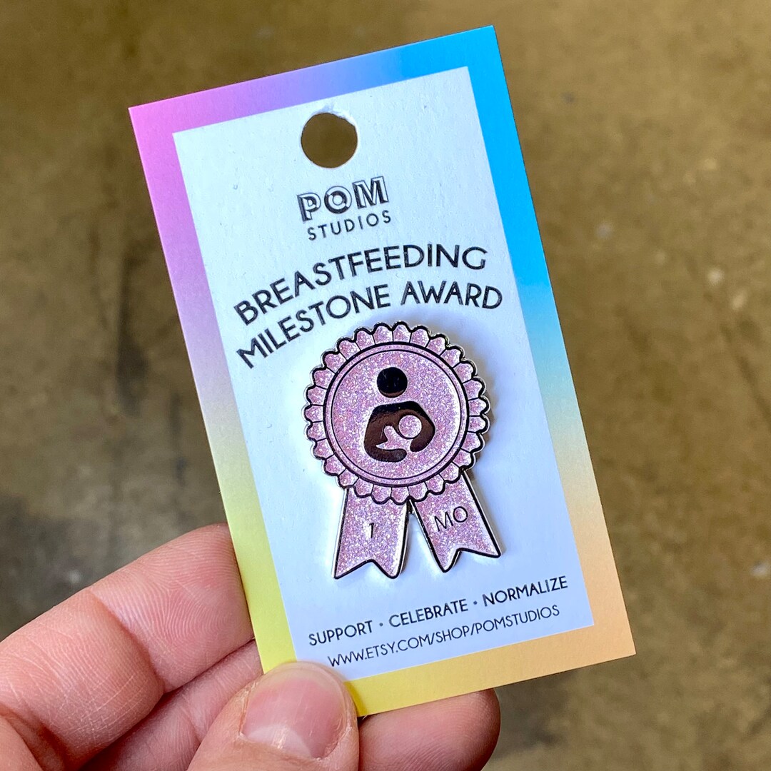 Breastfeeding Milestone Award Enamel Pin - 1 Month - Etsy