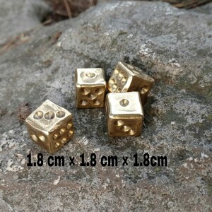 Bronze Dices, Dices, Set of 4 Dices, D6, Dice Games, Tabletop Gaming ...