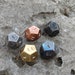 Dnd Dice Games, Set of 5 Metal Dice, D12 Dice, Iron, Bronze, Copper ...