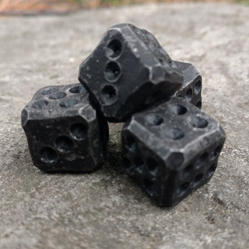 Handmade Iron Dice Set: Forged Metal Dice for Tabletop Games - Etsy