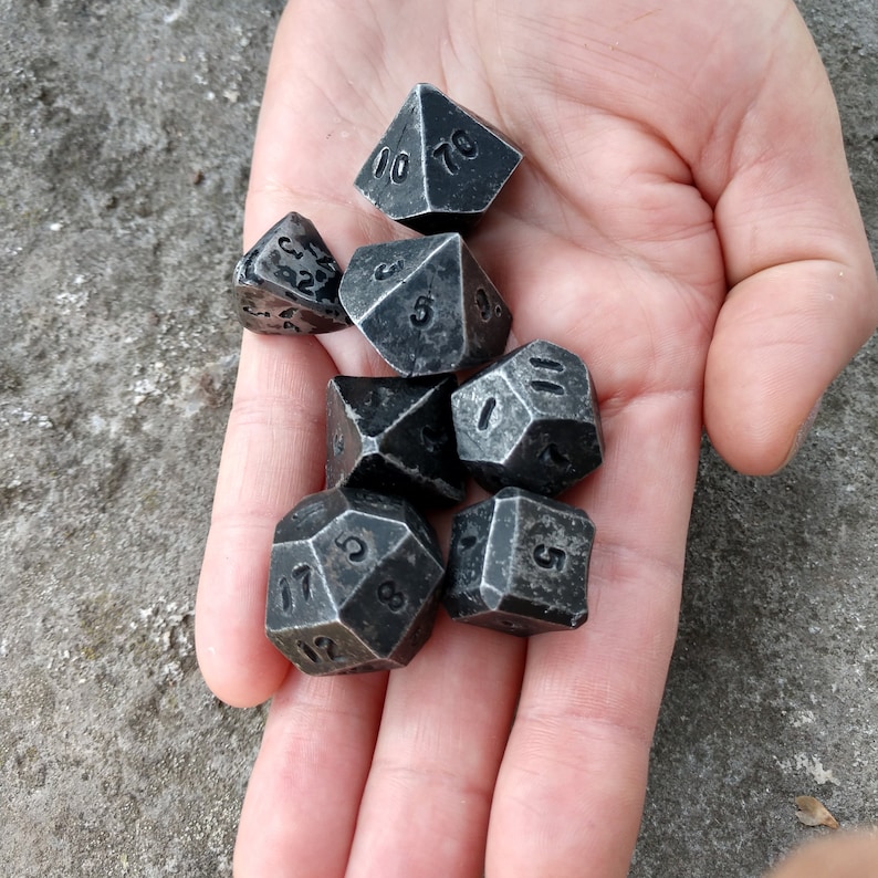Dnd Dice Set of 7 Dices D4 D6 D8 D10 D12 D20 D00 - Etsy