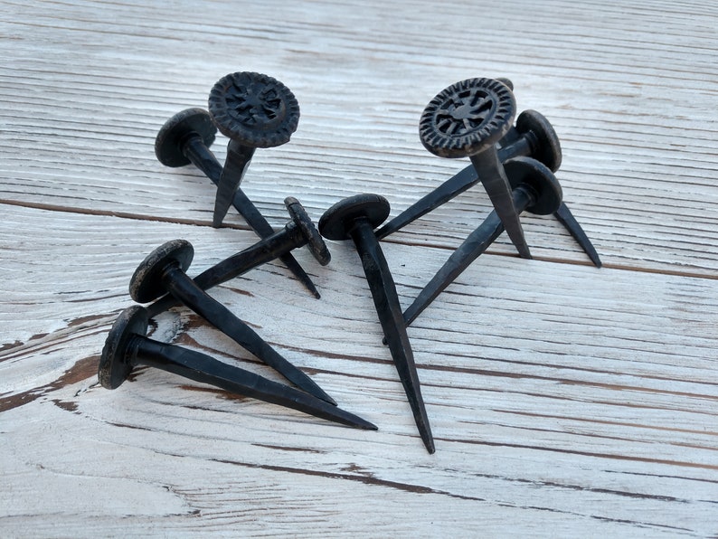 Hand Forged Nails Set of 10 Iron Nails Decorative Nails - Etsy UK
