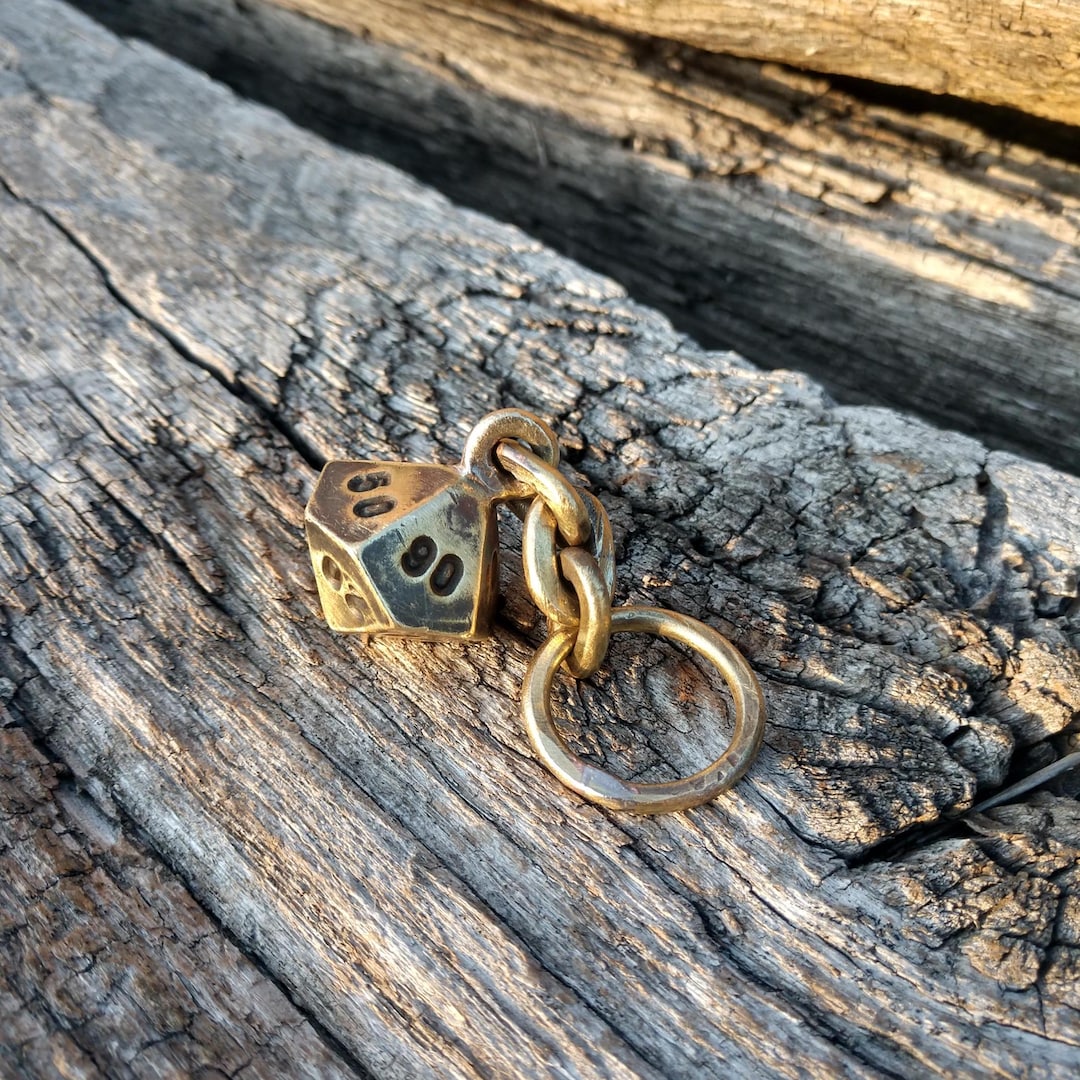 Bronze Gift, Bronze Key Holder D00 Dice, Bronze Anniversary, 8th ...