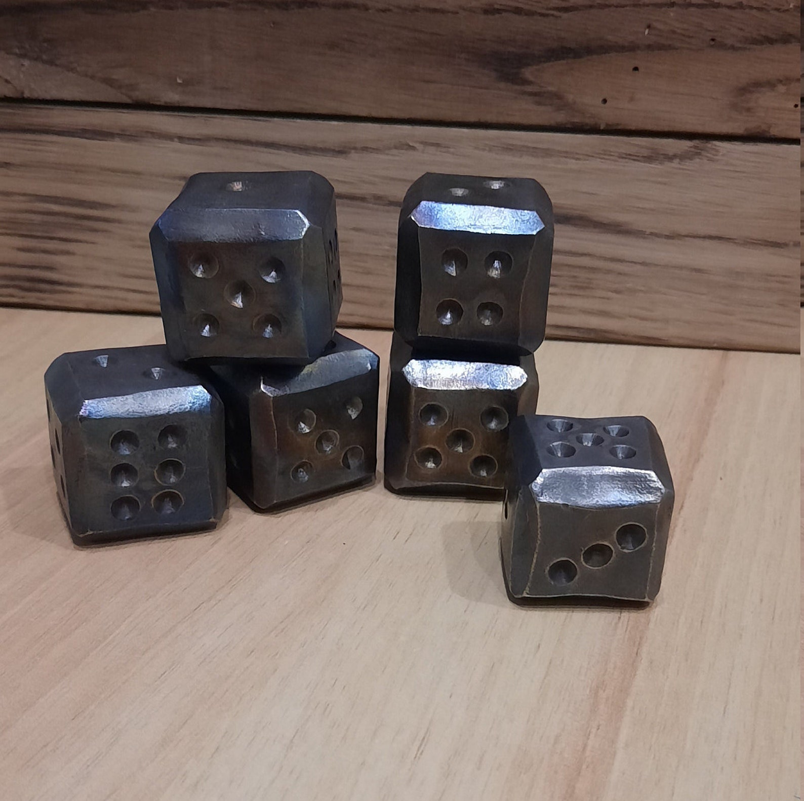 Titanium Dices, Set of 6 Dices, Titanium D6, Dice Games, Dnd Dice ...