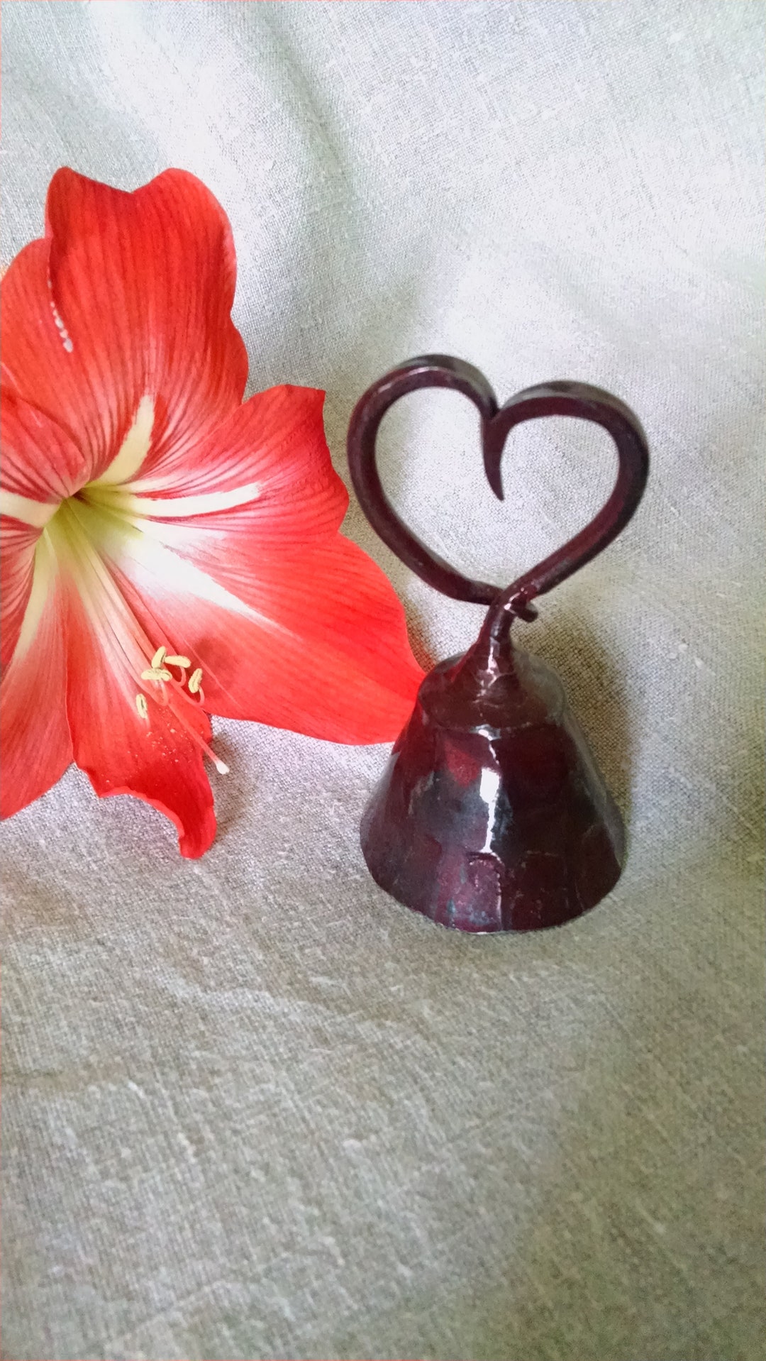Forged Bell, Hand Forged Bell, Iron Anniversary Gift, 6th Anniversary ...